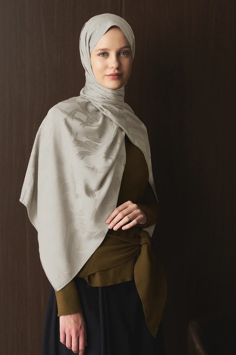 Naiya Jakar Şal Wave Desen - Bej – Madame Polo